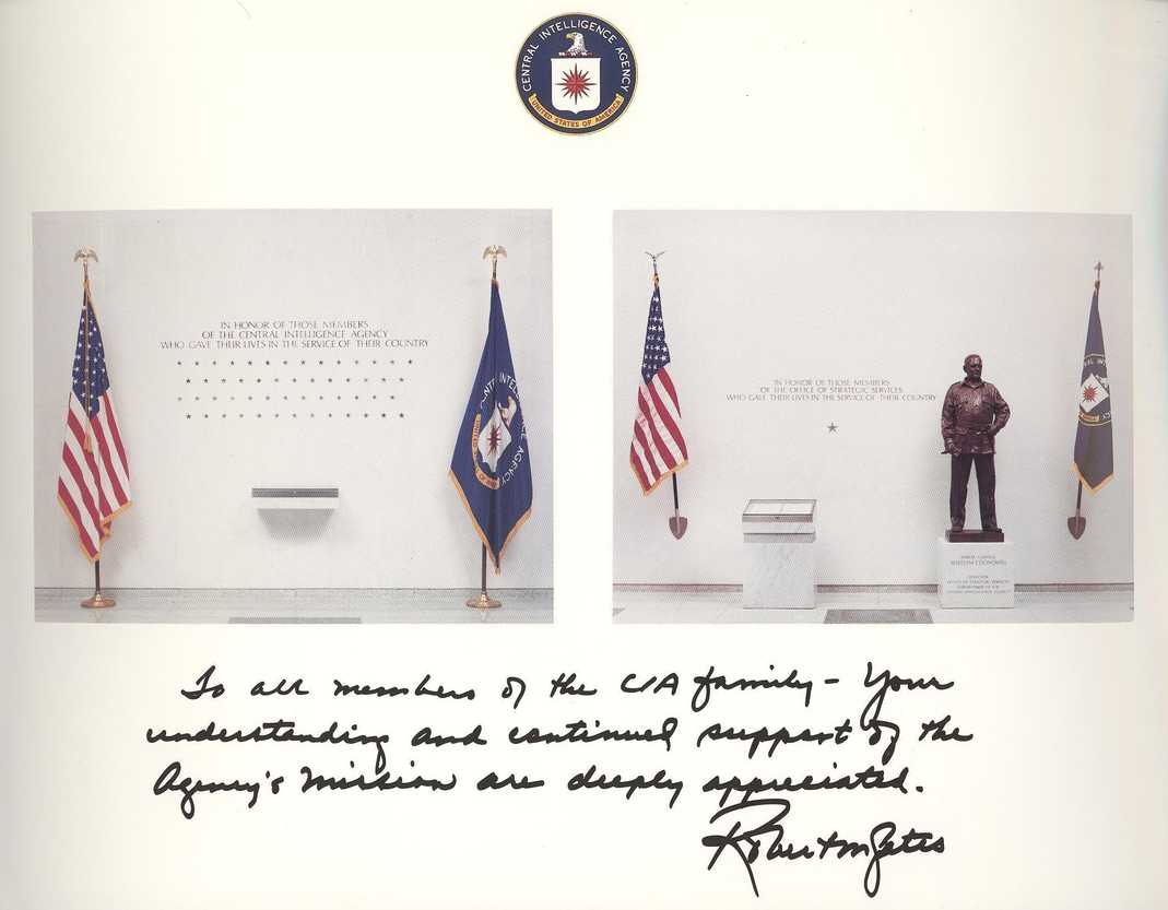 Signed Memorial Wall Photo - CIA